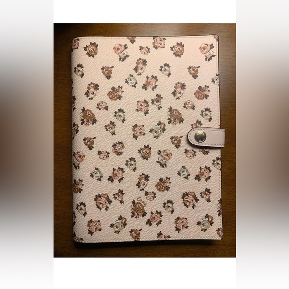 Coach | Other | Coach Rosette Print Notebookdiaryjournal | Poshmark